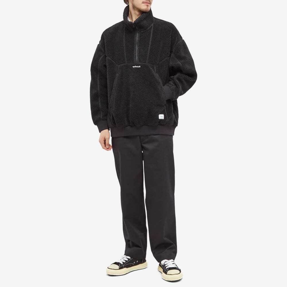 WTAPS Men's Mech Quarter Zip Fleece in Black WTAPS