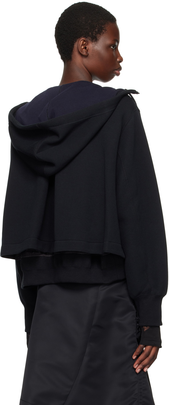 sacai Black Layered Hoodie Sacai