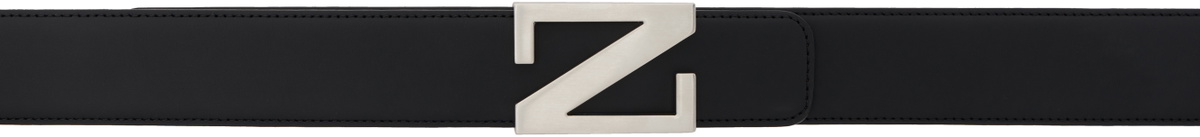 ZEGNA Black & Brown Leather Reversible Belt Zegna