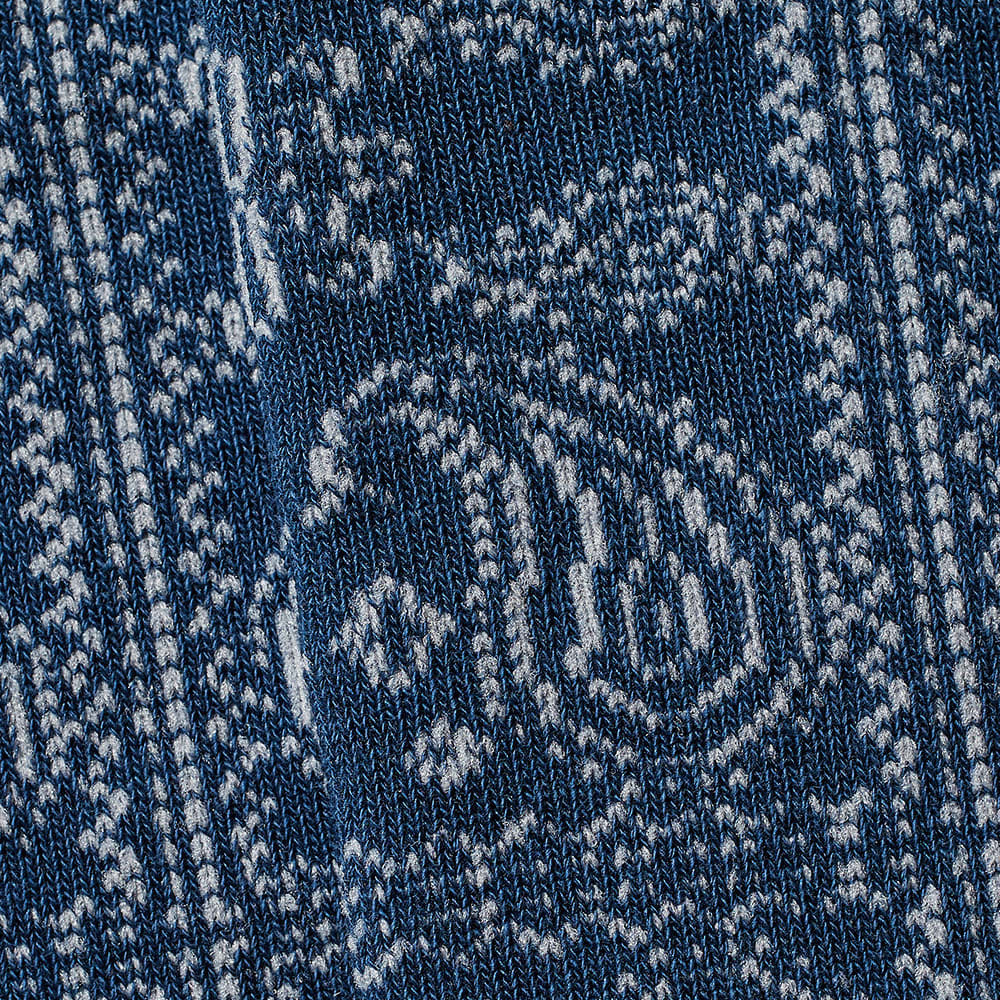 Anonymous Ism Paisley Crew Sock in Indigo Anonymous Ism