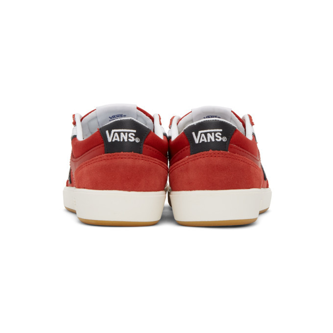 Vans Red and White Serio Collection Lowland Cc Sneakers Vans