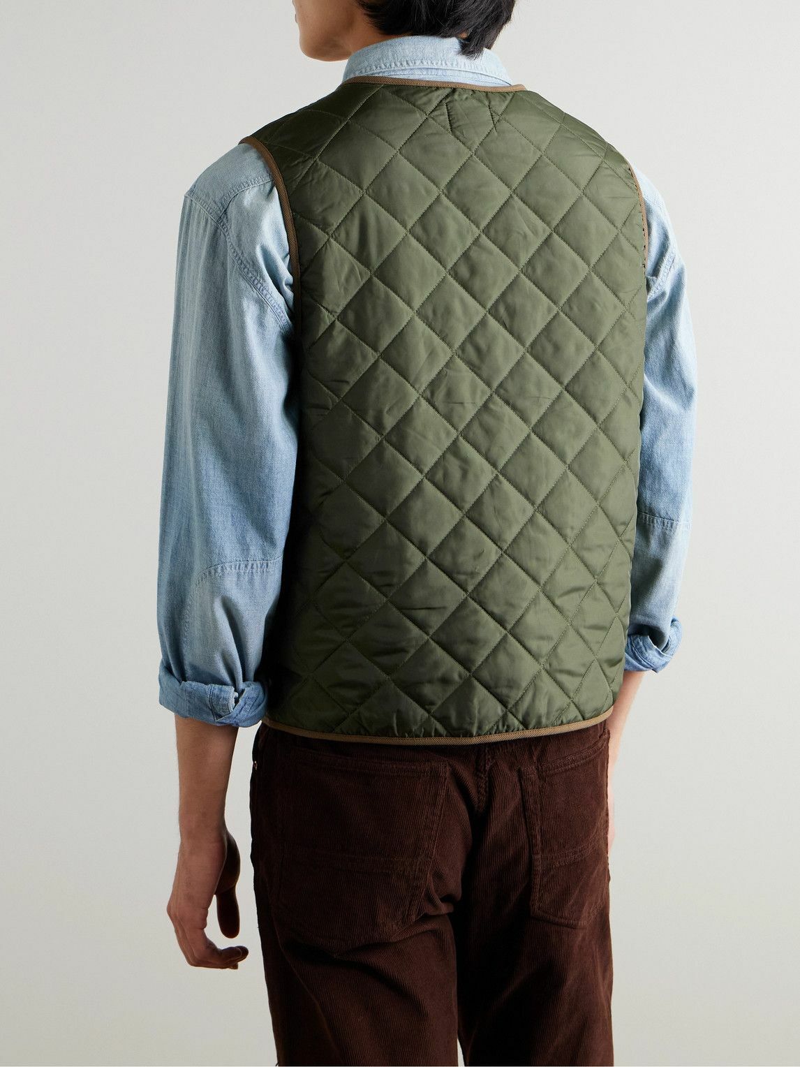 RRL - Cooper Quilted Shell Gilet - Green RRL