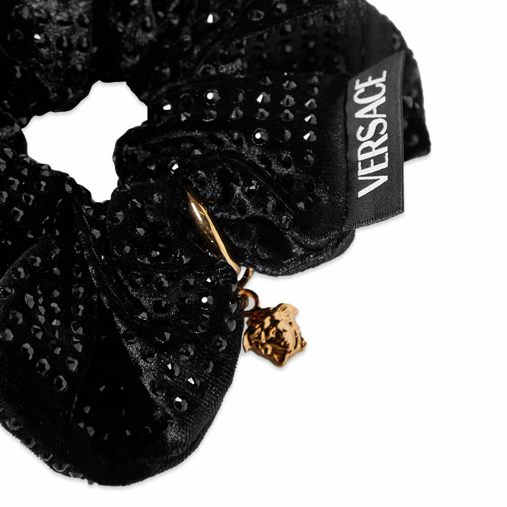 Versace Women's Medusa Logo Scrunchie in Black Versace
