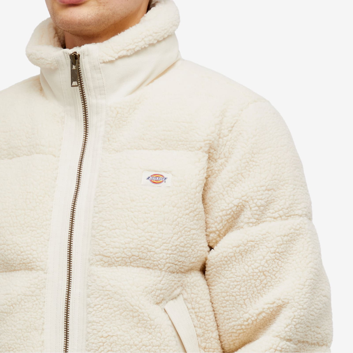 Dickies Men's Mount Hope Sherpa Puffer Jacket in Whitecap Gray Dickies ...