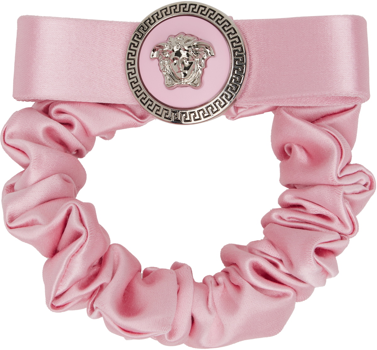 Versace Pink Gianni Ribbon Scrunchie Versace
