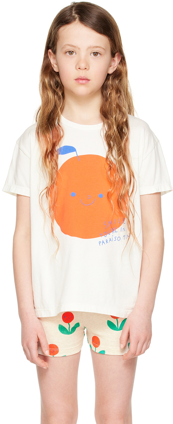TINYCOTTONS Kids Off-White Tangerine T-Shirt TINYCOTTONS