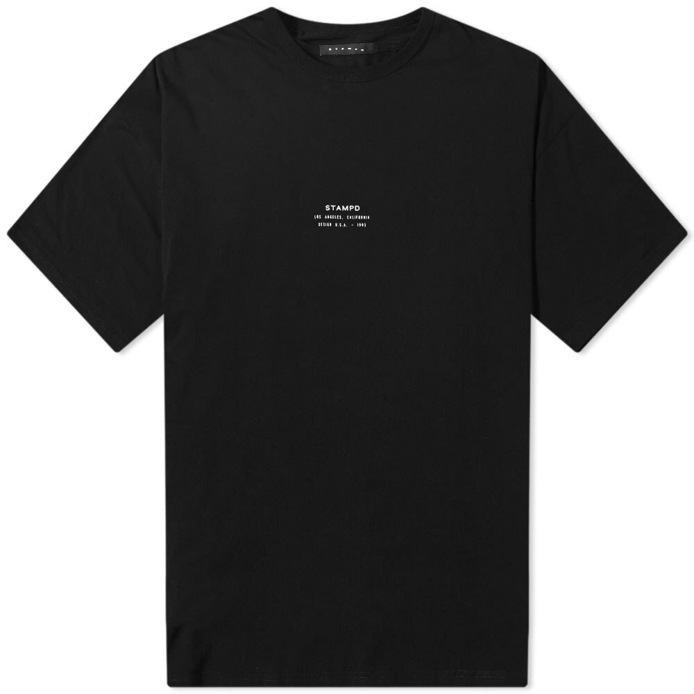 Stampd Men's Stack Logo Perfect T-Shirt in Black Stampd
