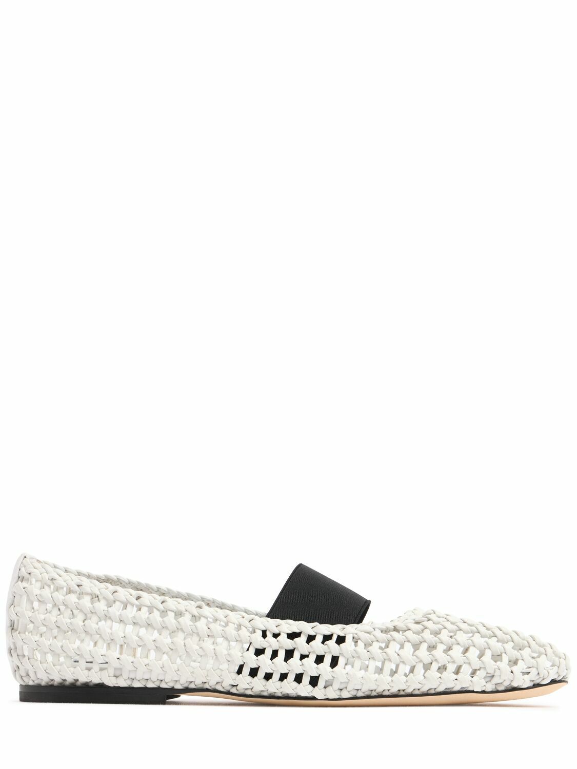 MSGM 10mm Leather Mesh Ballerinas MSGM