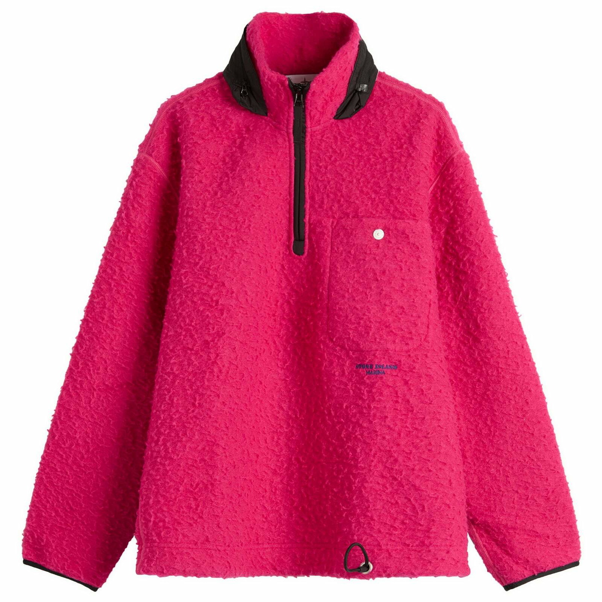 Stone Island Men's Marina Half Zip Fleece in Fuchsia Stone Island