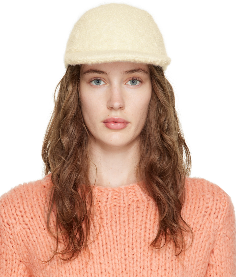 Gabriela Hearst Off-White Bouclé Baseball Cap Gabriela Hearst