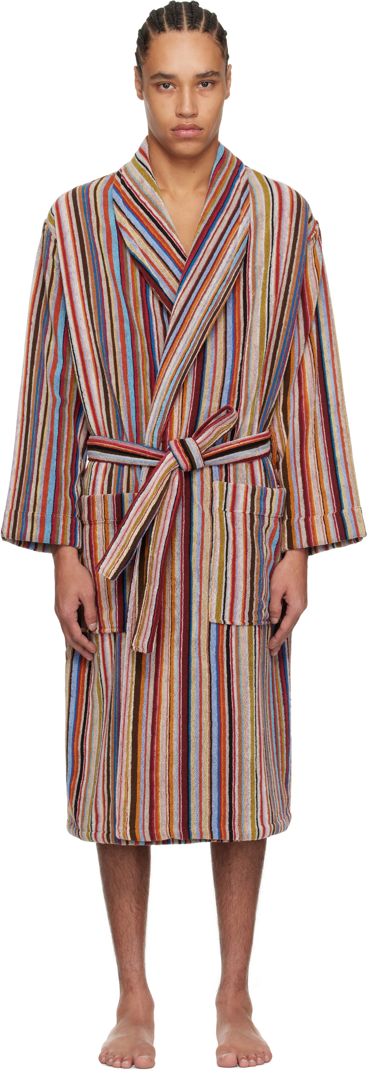 Paul Smith Multicolor Signature Stripe Robe Paul Smith