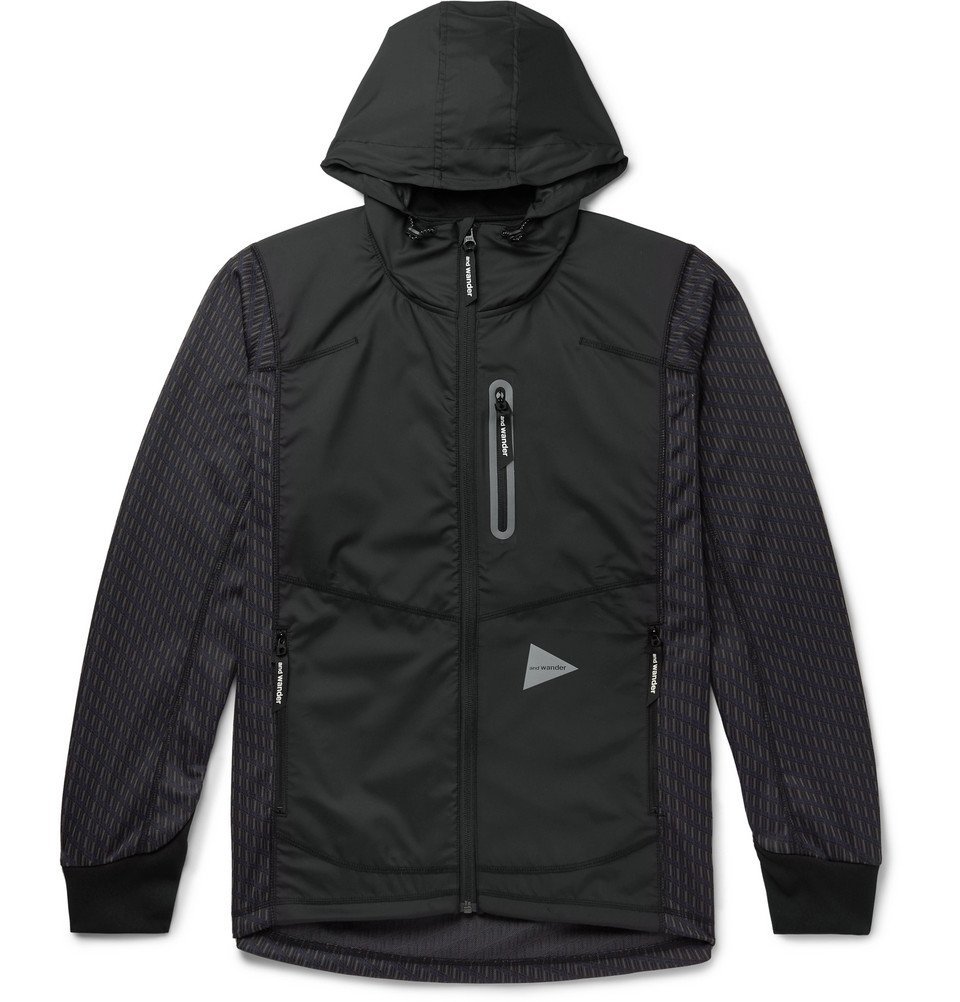 And Wander - Reflective-Trimmed Fleece-Back Shell and Jacquard-Knit ...