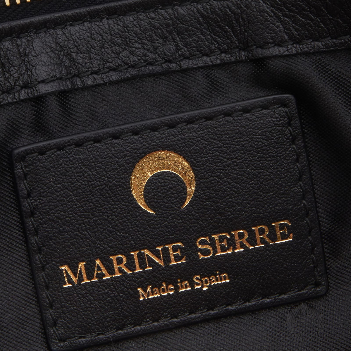 Marine Serre Women's Moon Screenprint Leather Eclips in Tan Marine Serre