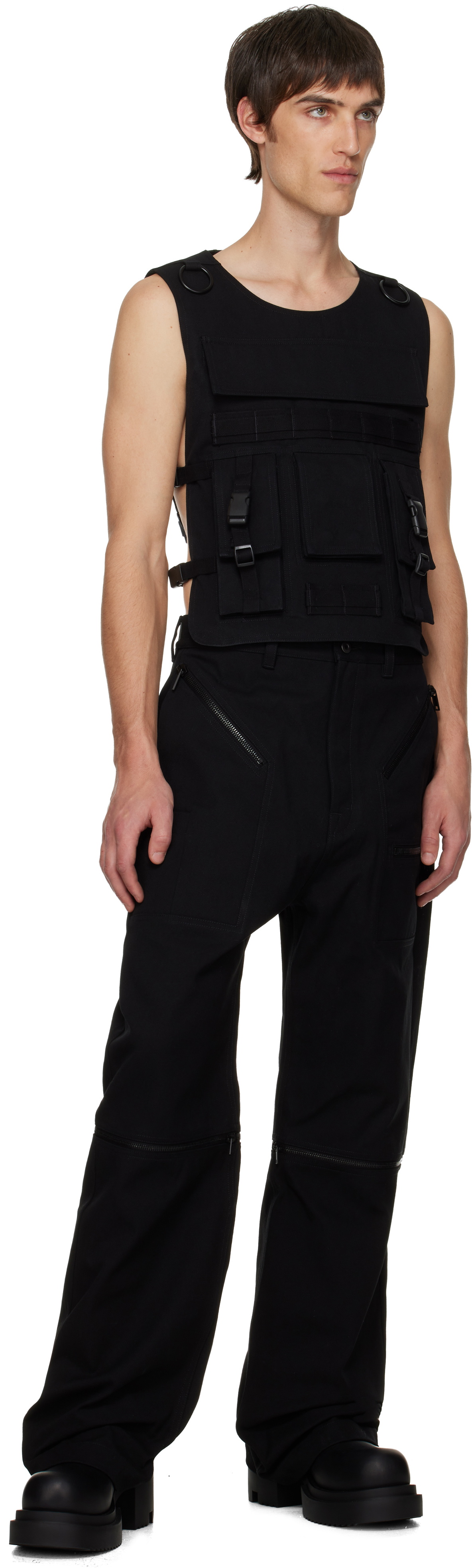 Rick Owens Black Concordians Bonotto Ammo Vest Rick Owens