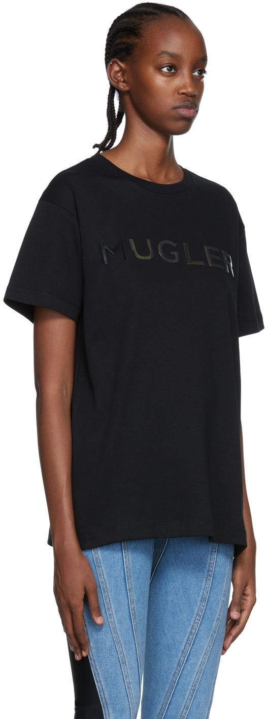 Mugler Black Bonded T-Shirt Mugler