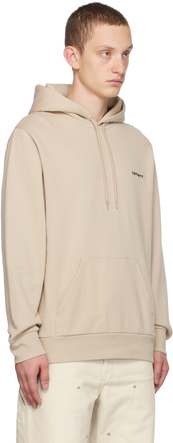 Carhartt Work In Progress Beige Script Hoodie Carhartt WIP
