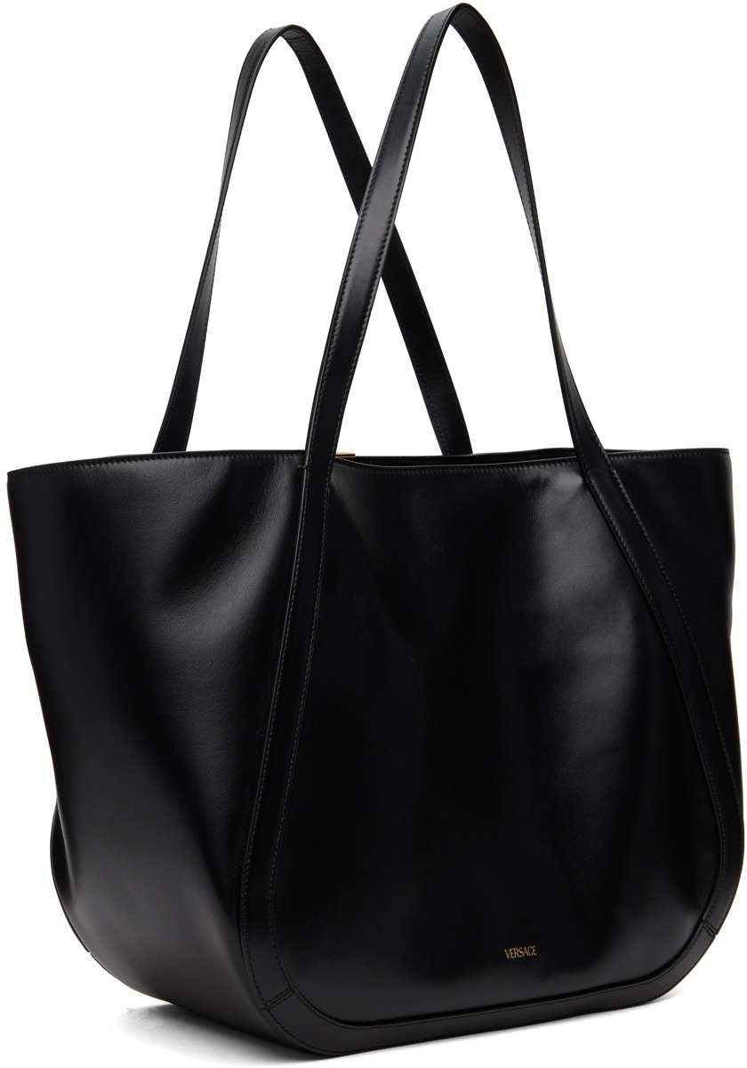 Versace Black Large Greca Goddess Tote Versace