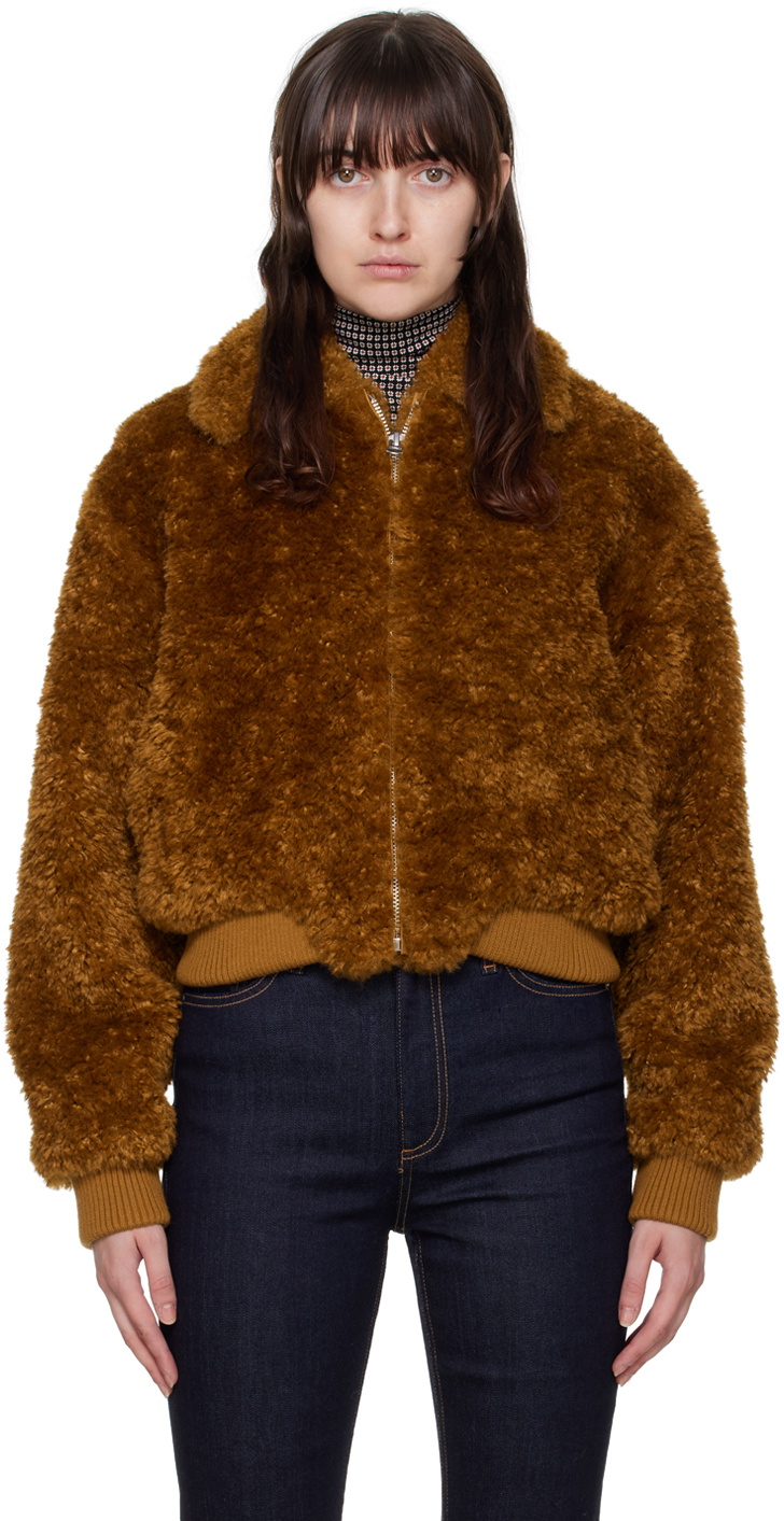 rag & bone Brown Nikki Faux-Fur Coat Rag and Bone