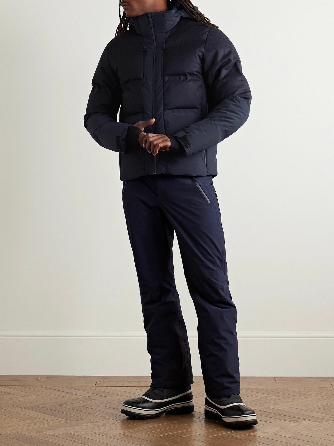 Aztech Mountain - Super Nuke Panelled Hooded Down Ski Jacket - Blue ...