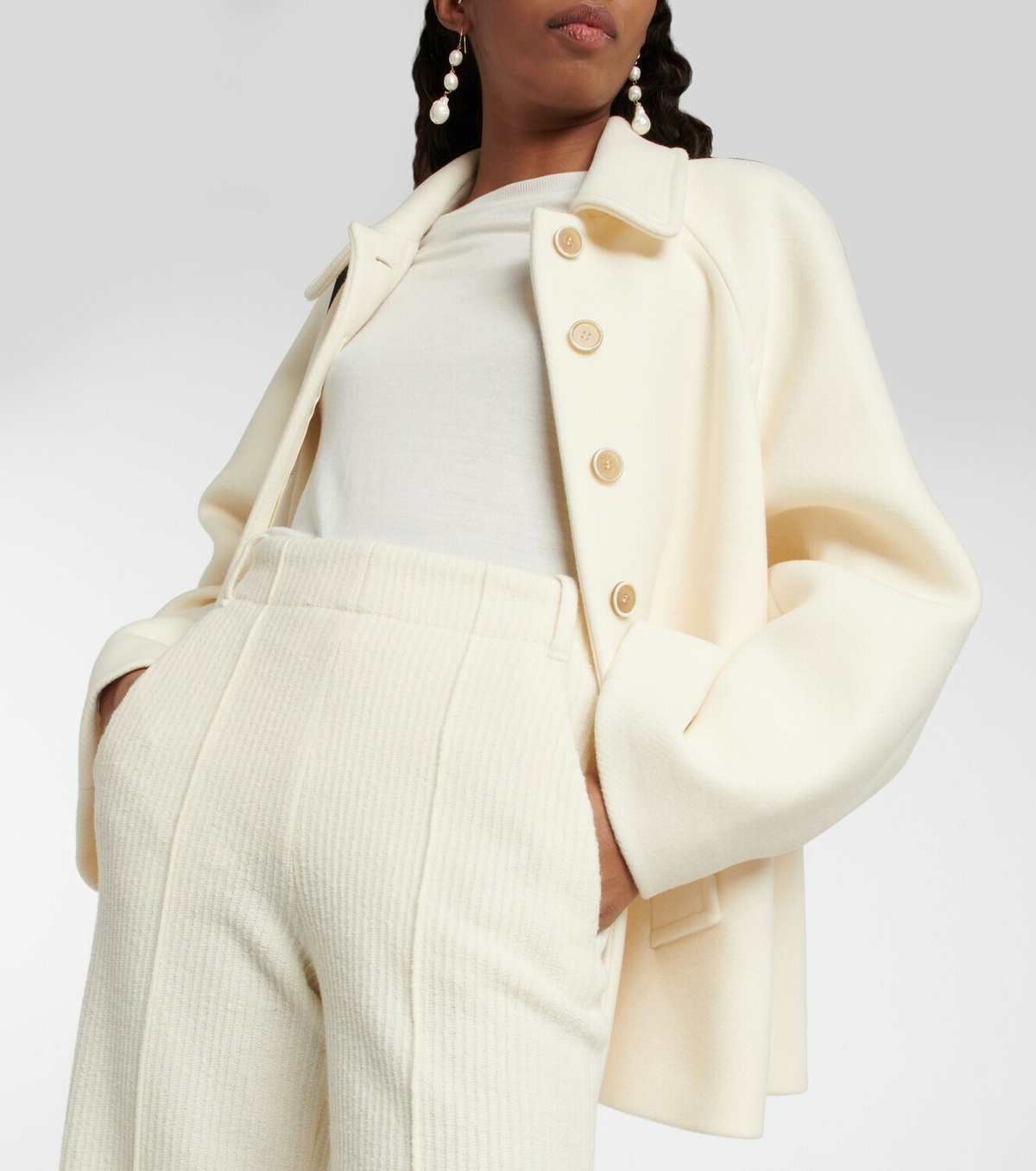 Chloe - High-rise wide-leg wool pants Chloe
