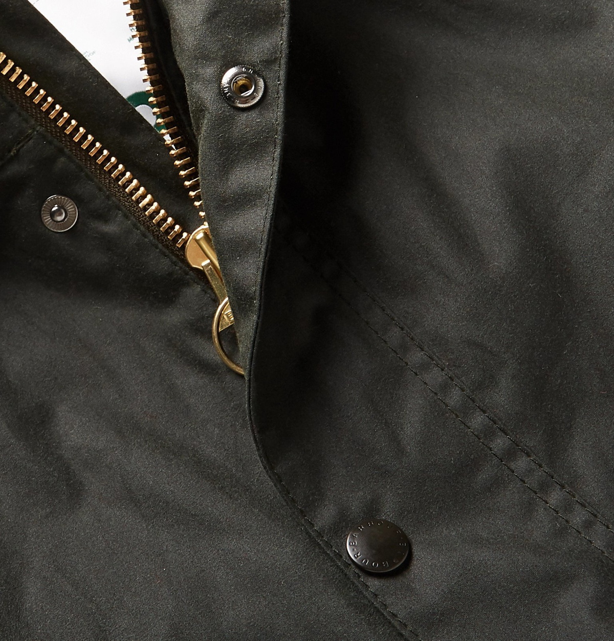 Barbour - Hooded Waxed-Cotton Jacket - Green Barbour