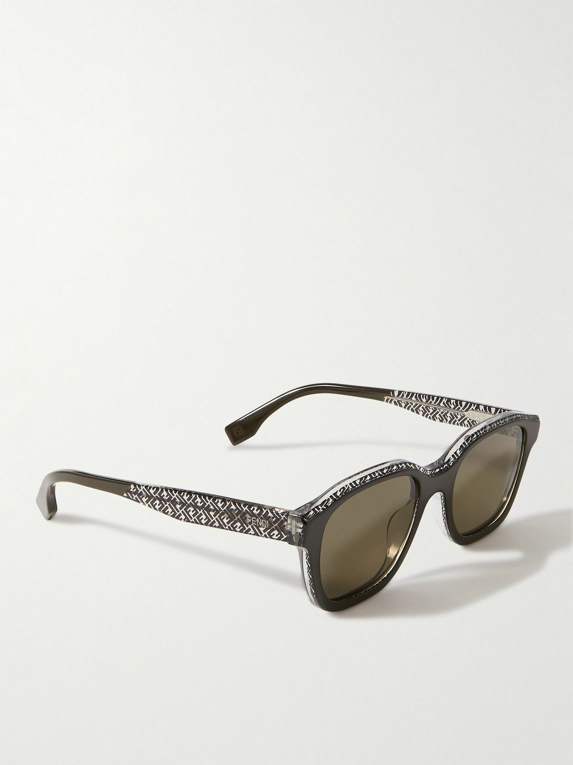 Fendi - D-Frame Logo-Print Acetate Sunglasses Fendi