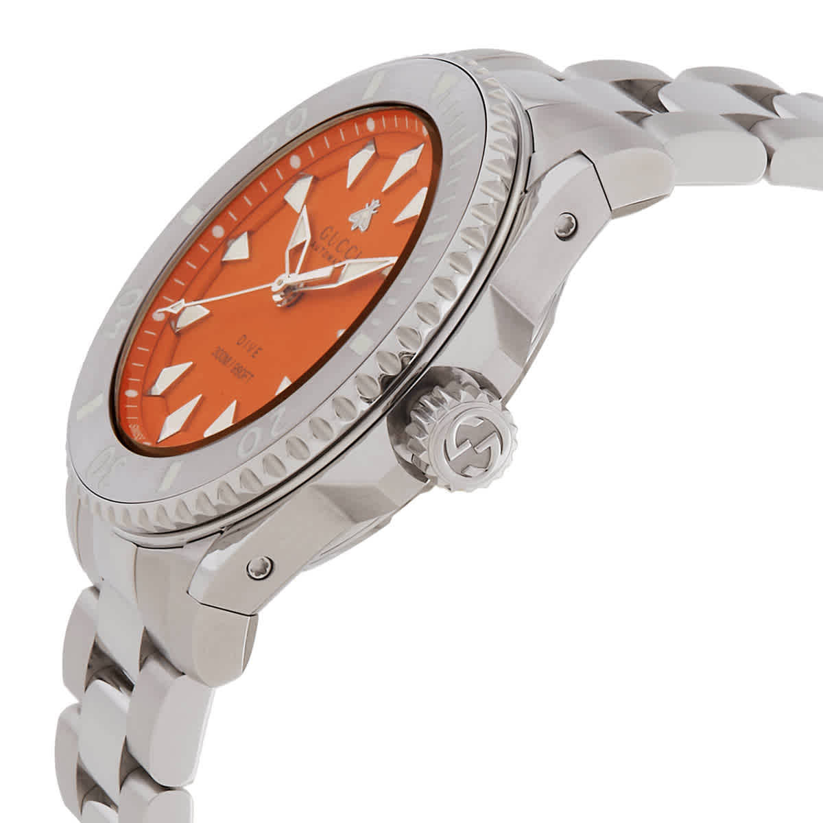 Gucci Dive Automatic Orange Dial Mens Watch YA136355 Gucci