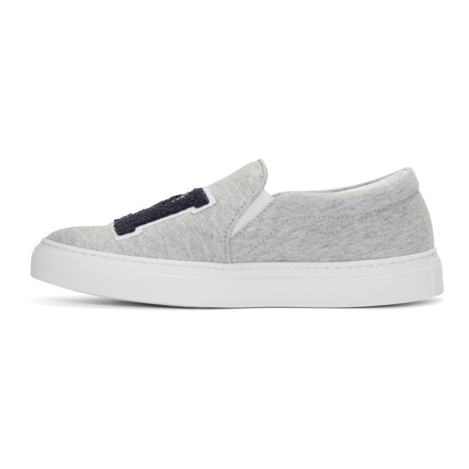 Joshua Sanders Grey NY Double Slip-On Sneakers Joshua Sanders
