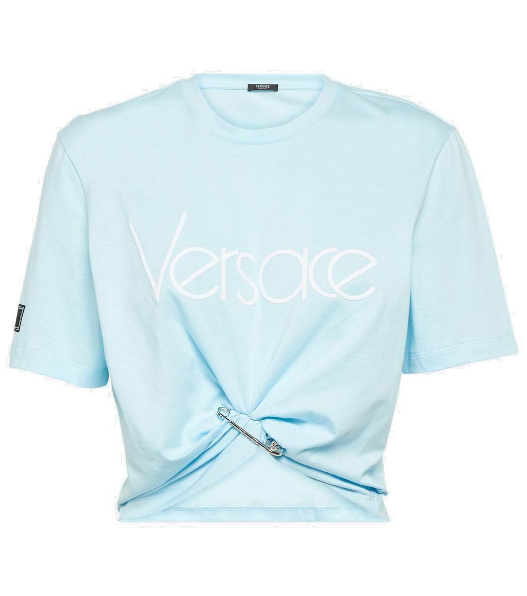 Versace 1978 Re-Edition logo cotton crop top Versace
