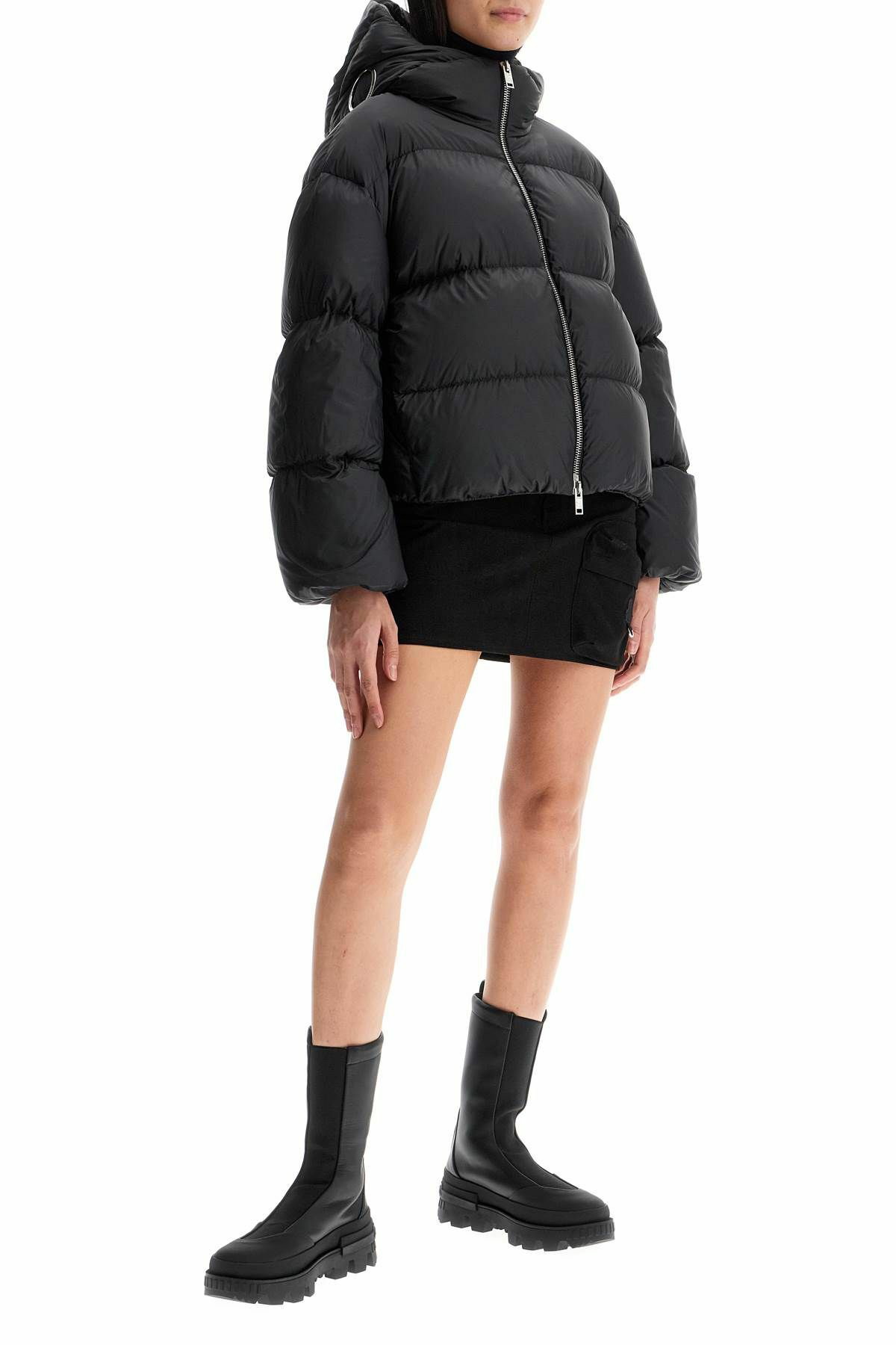 MONCLER 'short down jacket with hood skaara moncl Black Moncler