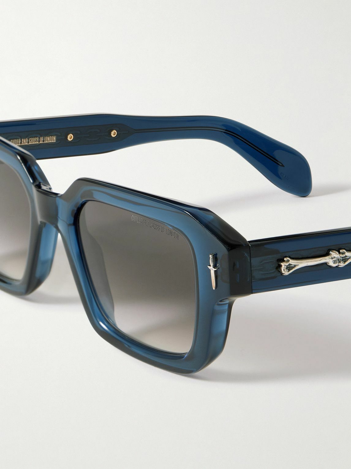 Cutler and Gross - The Great Frog Square-Frame Acetate and Silver-Tone ...