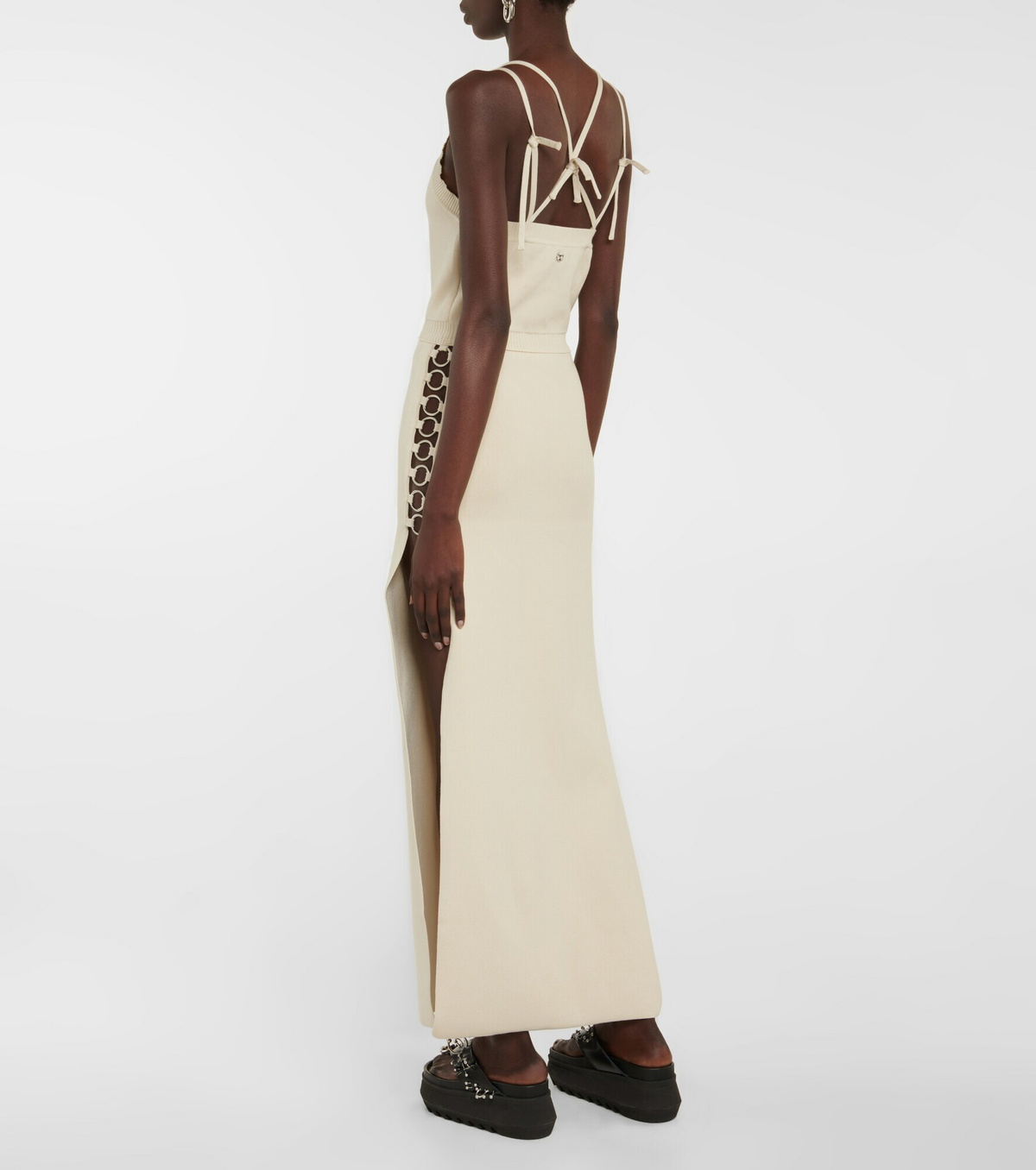 Paco Rabanne - Embellished knit midi dress Paco Rabanne