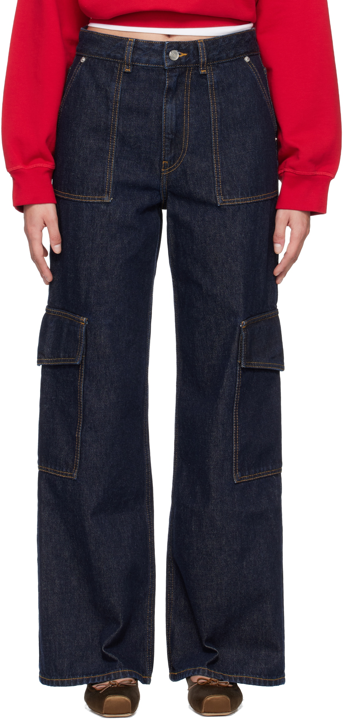 GANNI Blue Angi Jeans GANNI