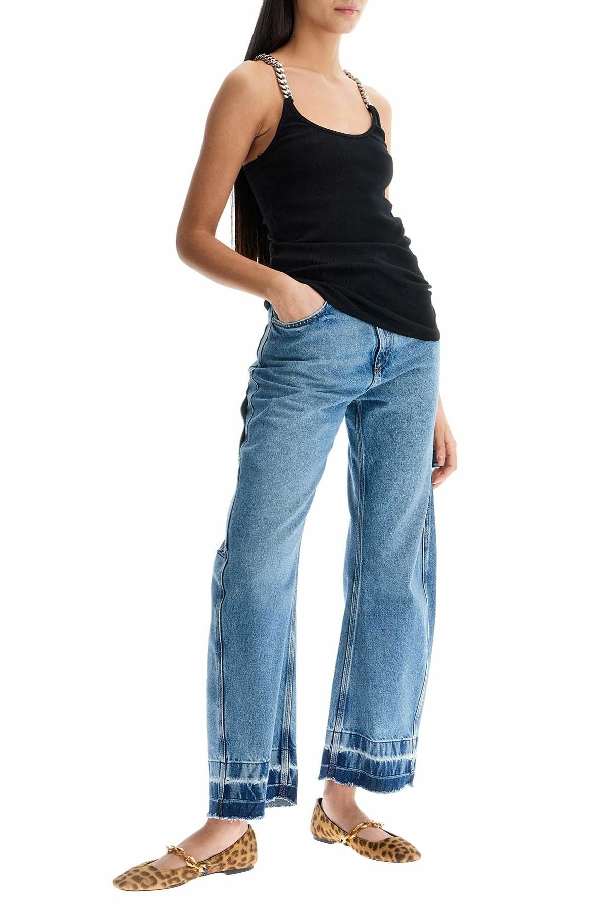 STELLA McCARTNEY vintage effect barrel jeans for men Blue Stella McCartney