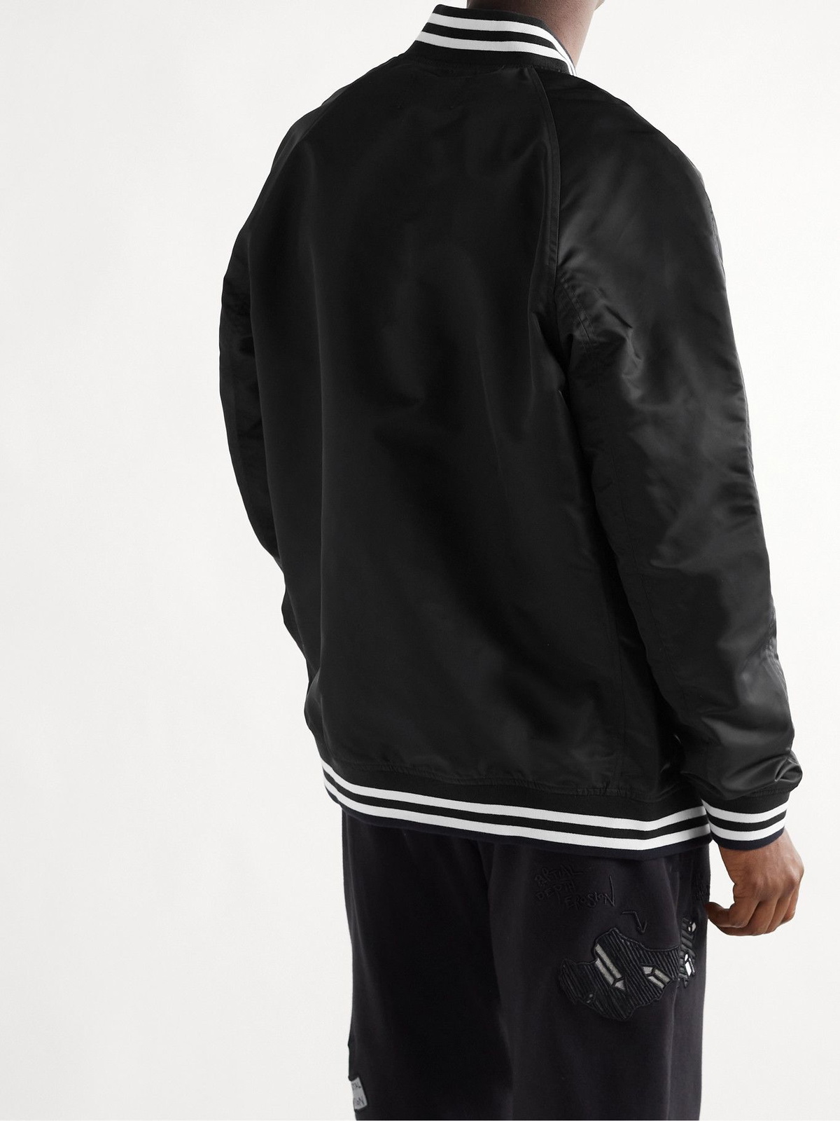 Reigning Champ - Logo-Appliquéd Nylon-Satin Jacket - Black Reigning Champ