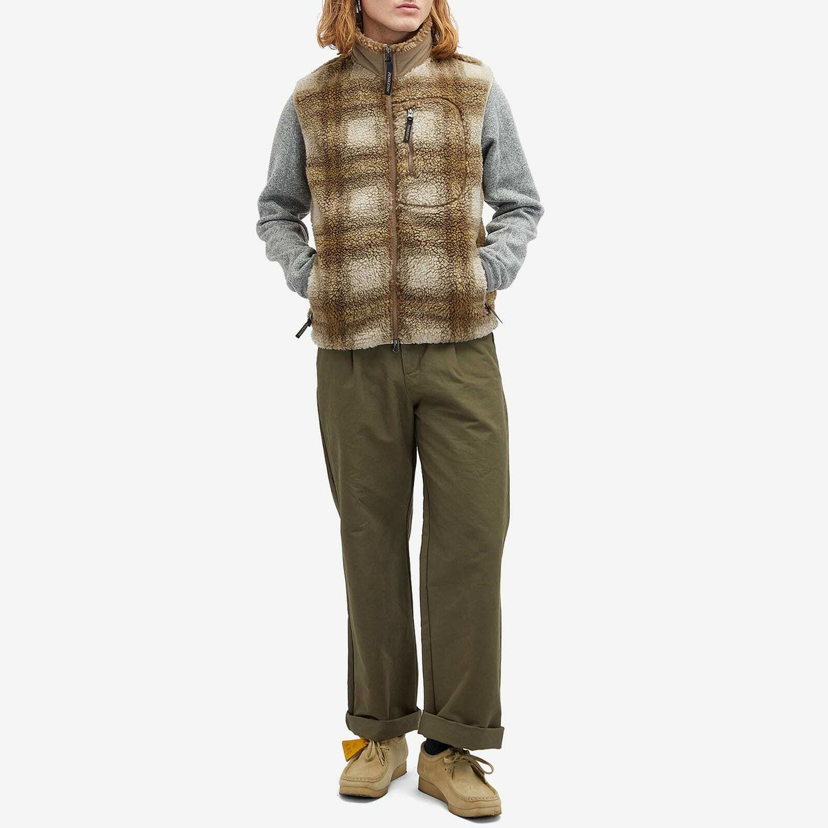 Pendleton Men's Stand Vest in Beige/Ivory Pendleton