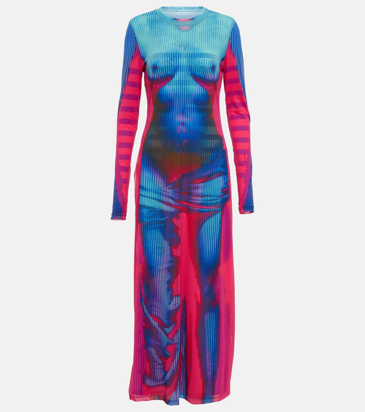 Y/Project - x Jean Paul Gaultier Body Morph mesh maxi dress Y/Project