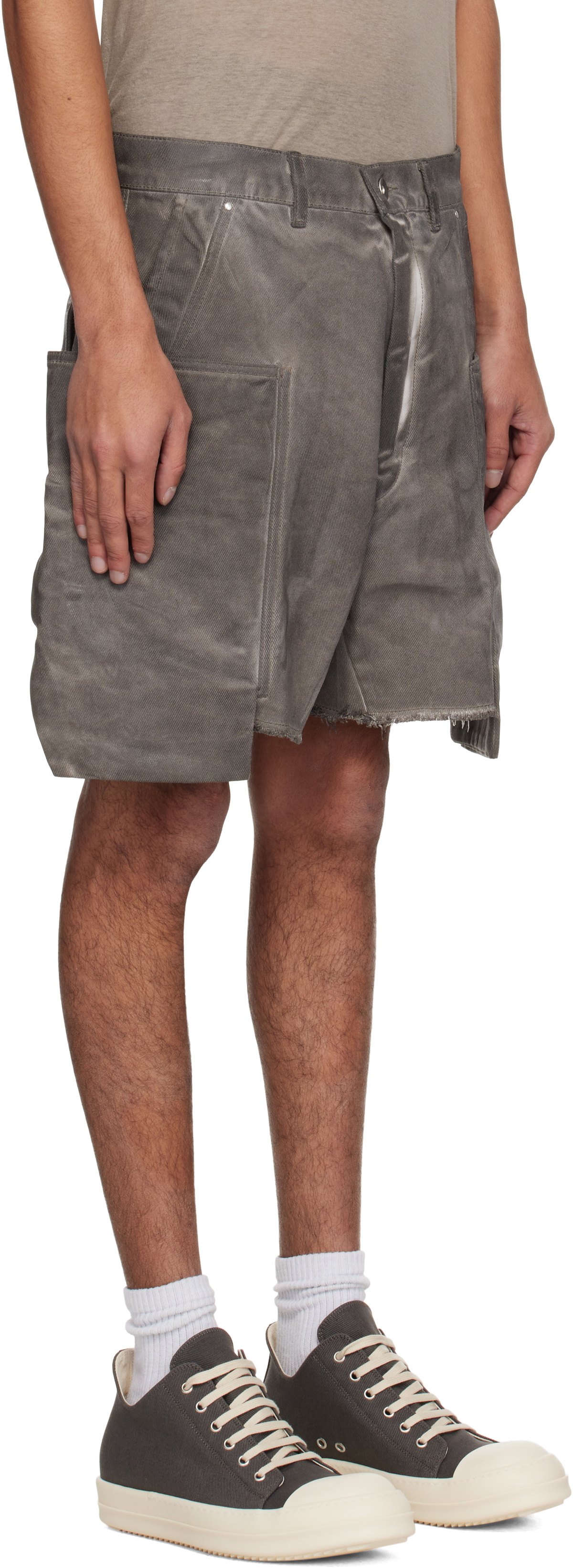 Rick Owens DRKSHDW Gray Hollywood Stefan Cargo Denim Shorts Rick Owens ...