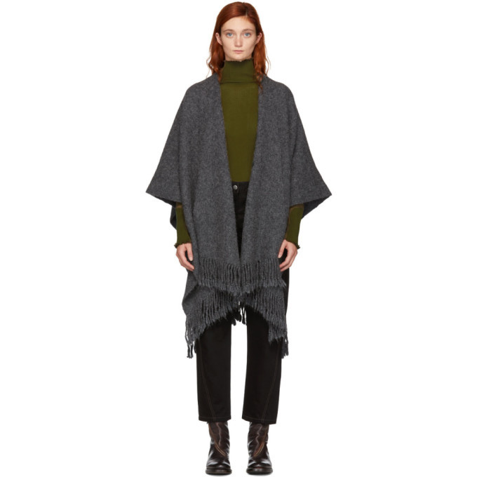 Lauren Manoogian Grey Serape Shawl Cardigan Lauren Manoogian