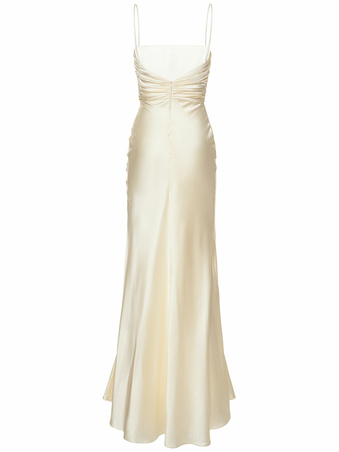 MACH & MACH Stretch Silk Draped Maxi Dress MACH & MACH