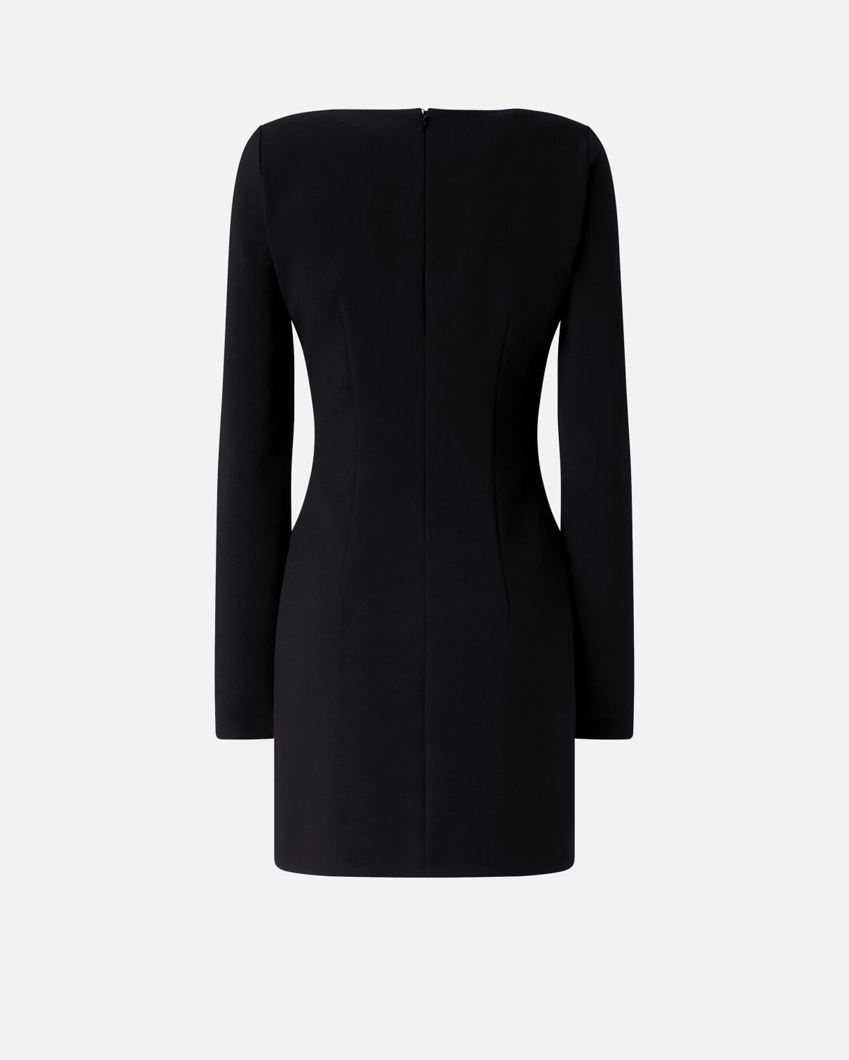 Pinko Mini Dress With Metal Zip Limo Black Pinko
