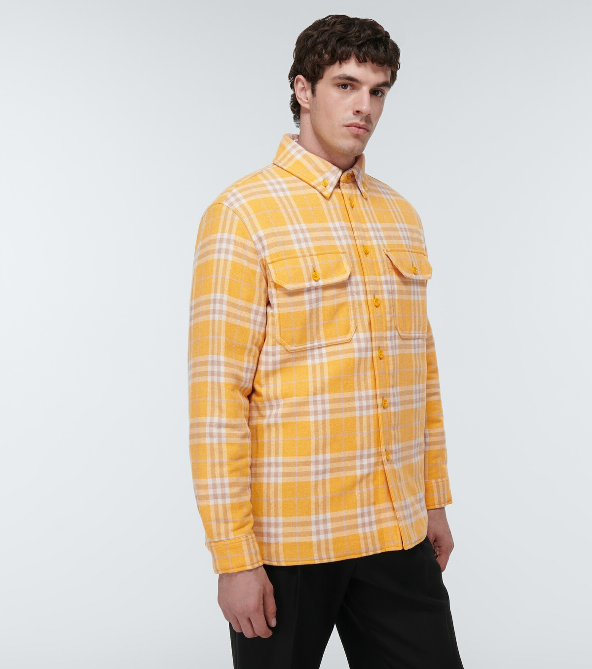 Burberry - Checked wool and cotton overshirt Burberry