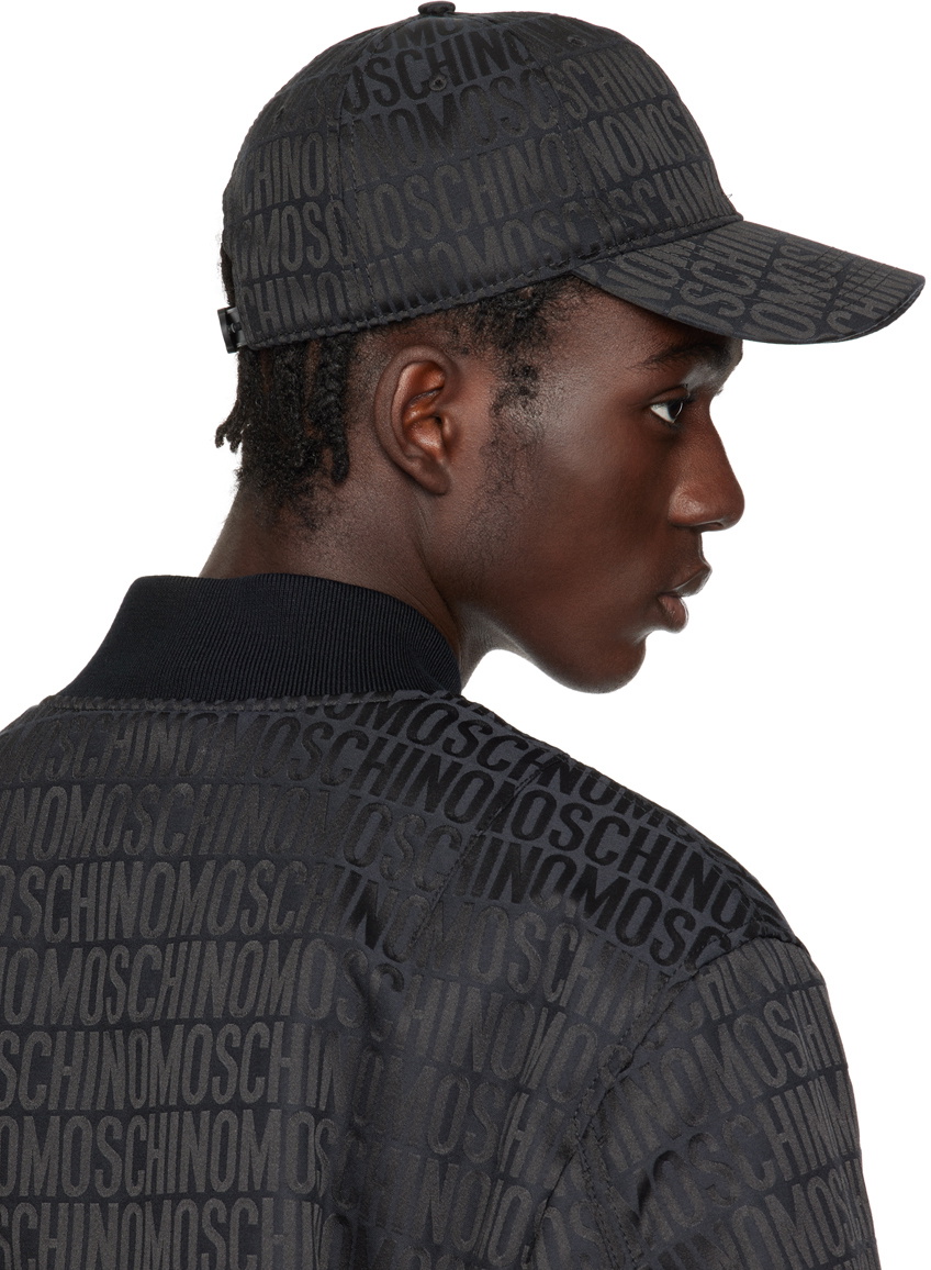 Moschino Black Jacquard Cap Moschino