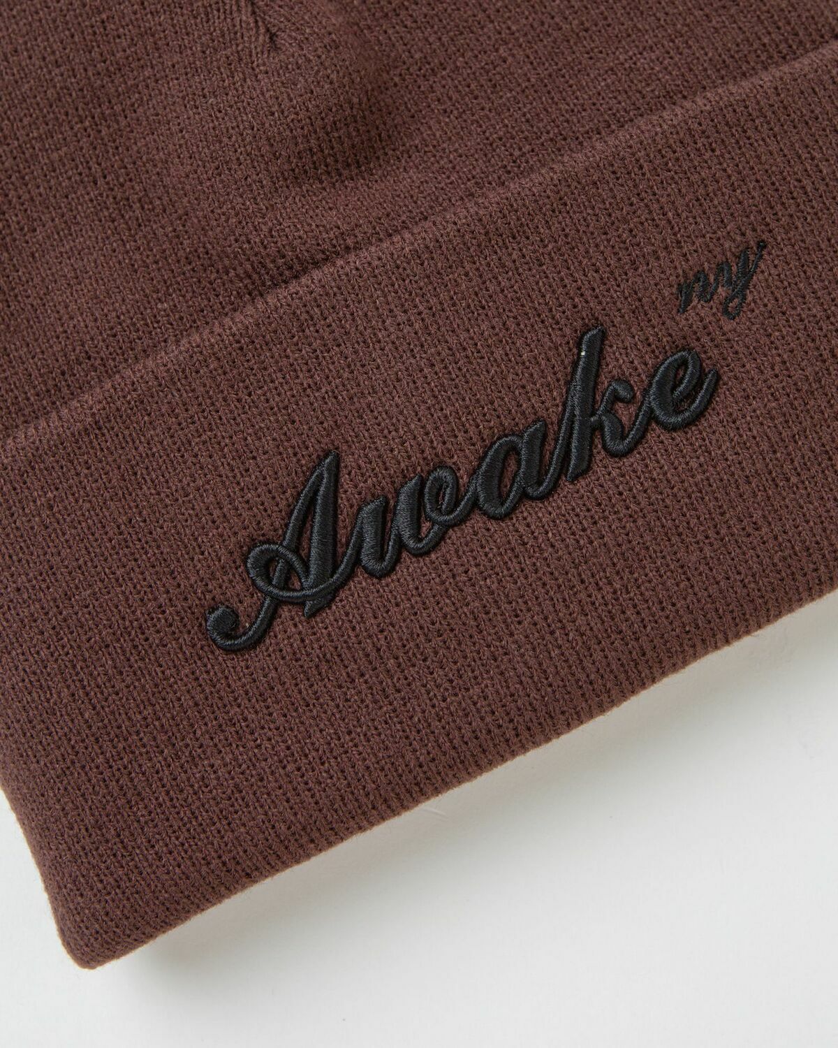Awake Awake Script Logo Beanie Brown Beanies Awake NY