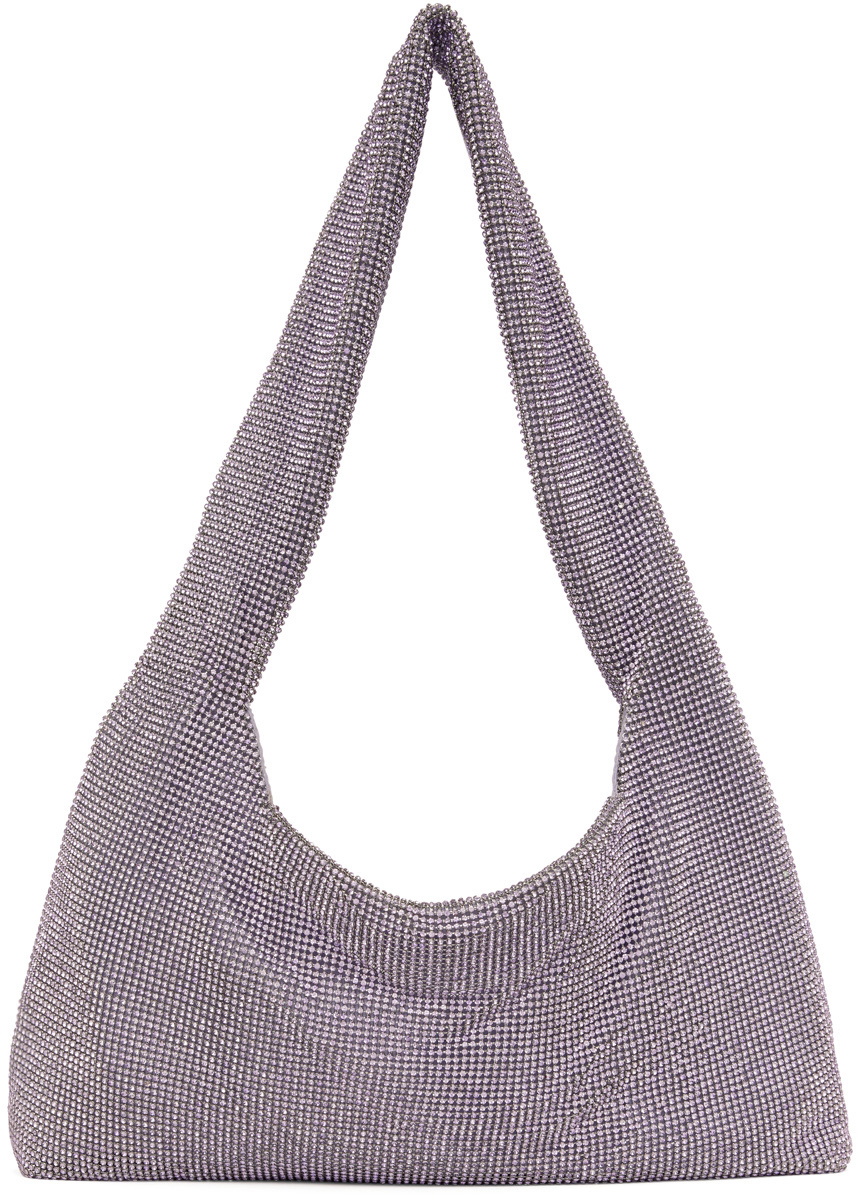 KARA SSENSE Exclusive Purple Crystal Mesh Bag Kara