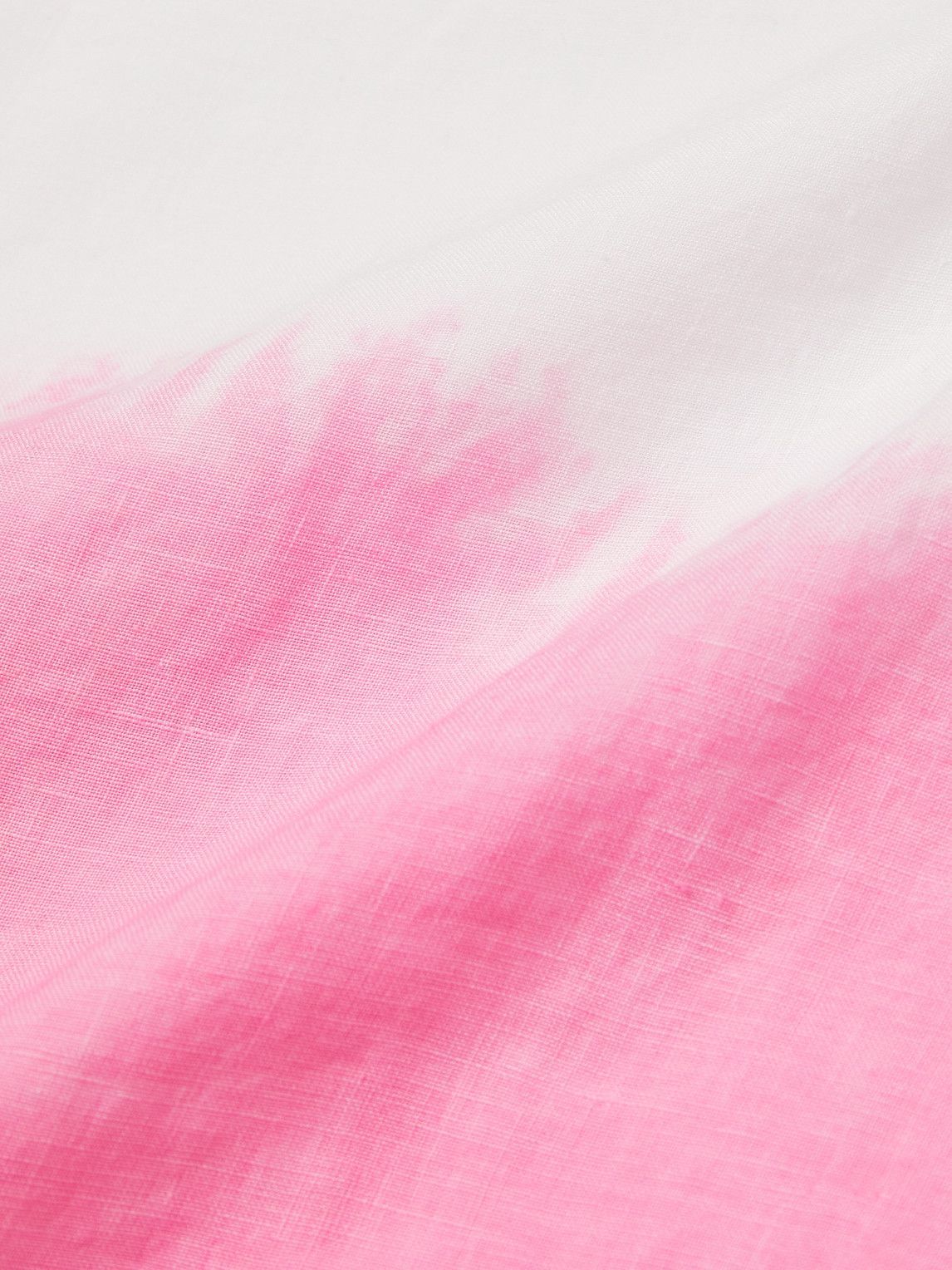 120% - Camp-Collar Dip-Dyed Linen Shirt - Pink 120%