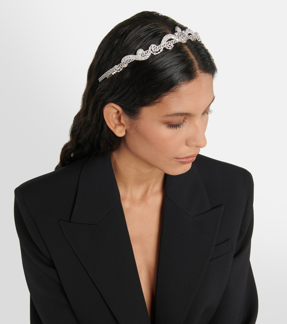 Versace - Greca crystal-embellished headband Versace