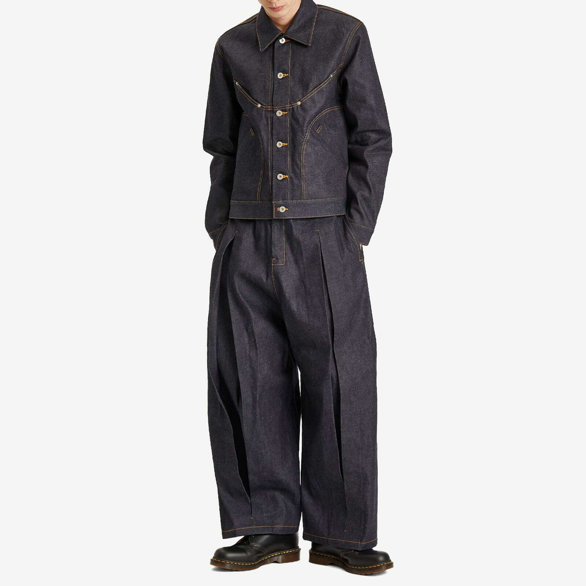 Sage Nation Men's Jiji Jacket in Raw Denim SAGE NATION