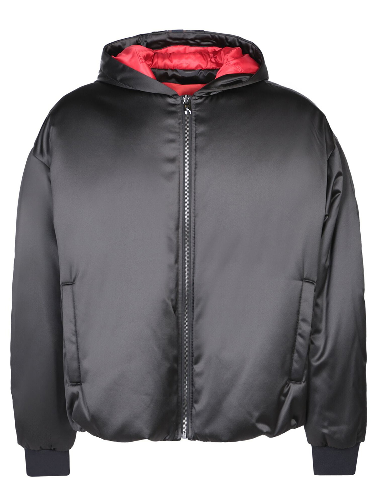 Ferrari Eco-satin Black Bomber Jacket Ferrari