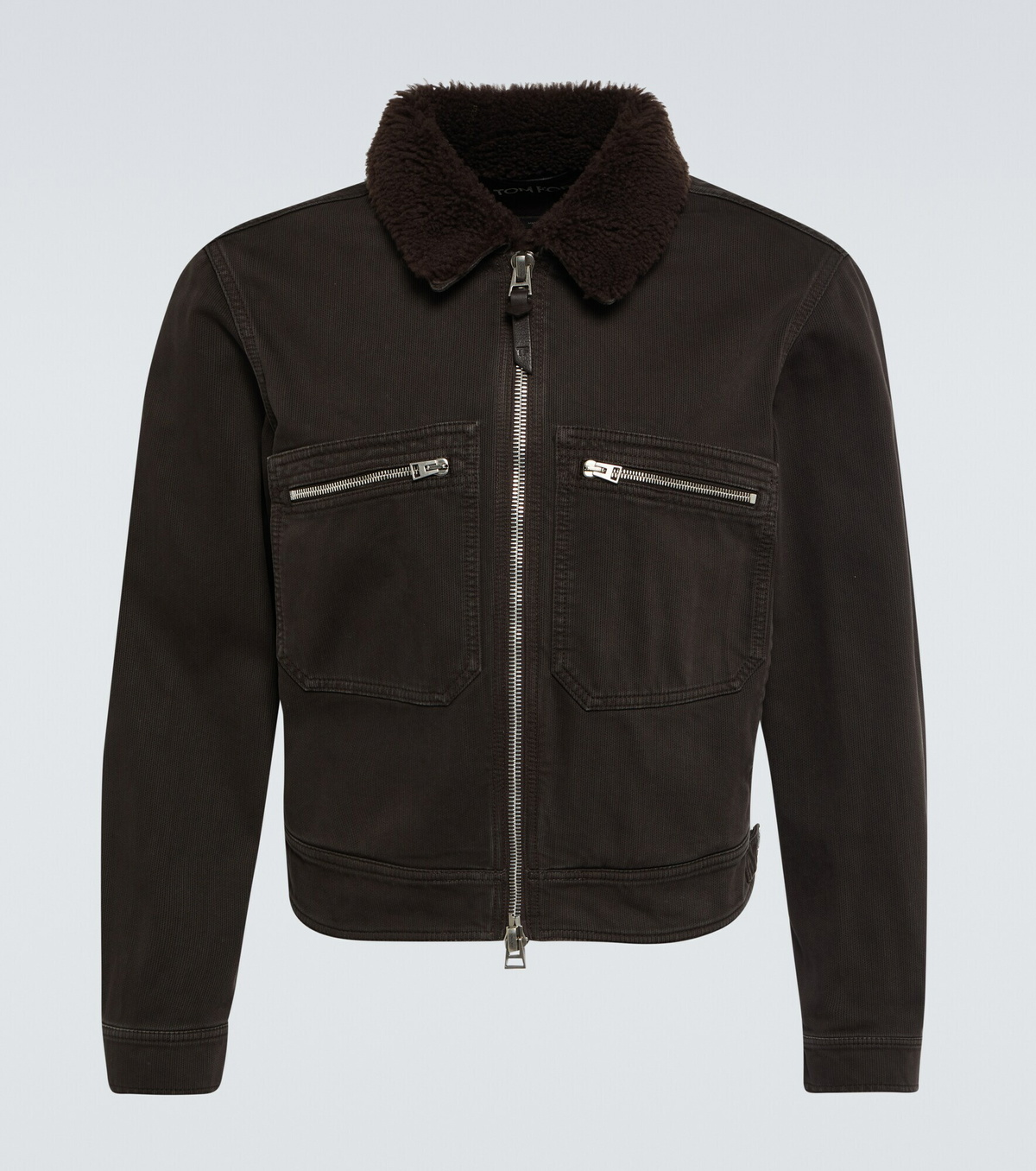 Tom Ford - Faux shearling-trimmed cotton jacket TOM FORD